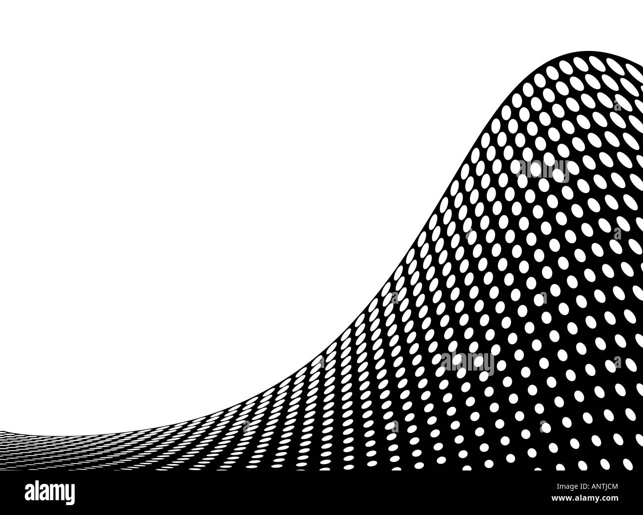 Abstract illustration showing a halftone wave with room for your own ...