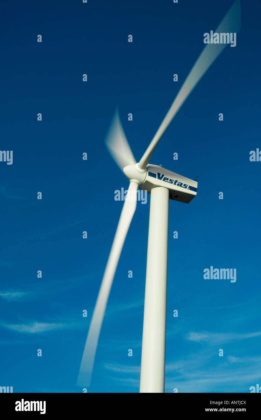 A spinning windmill on a beautiful day Stock Photo - Alamy