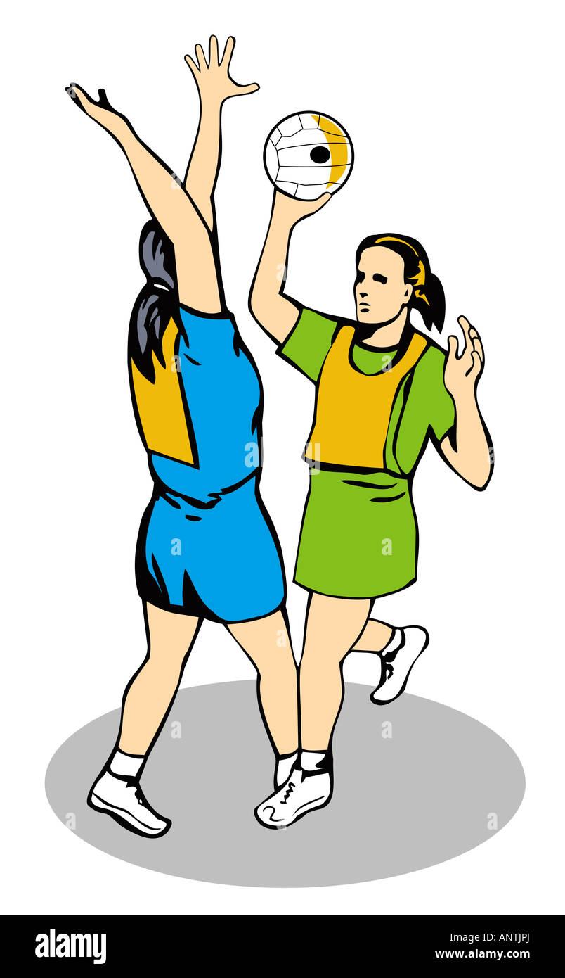 netball player shooting ball Stock Photo - Alamy