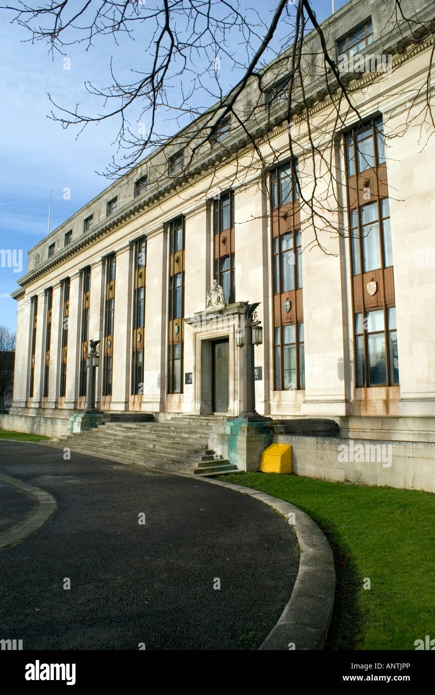 Welsh Office building, Cathays Park, Cardiff, Wales Stock Photo - Alamy