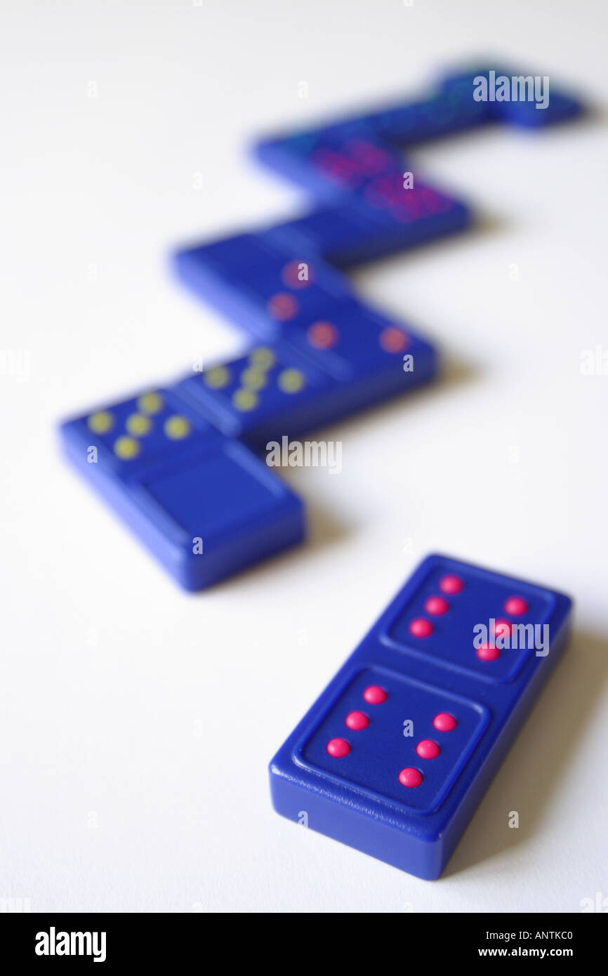 Domino tile with number and spot Stock Photo - Alamy