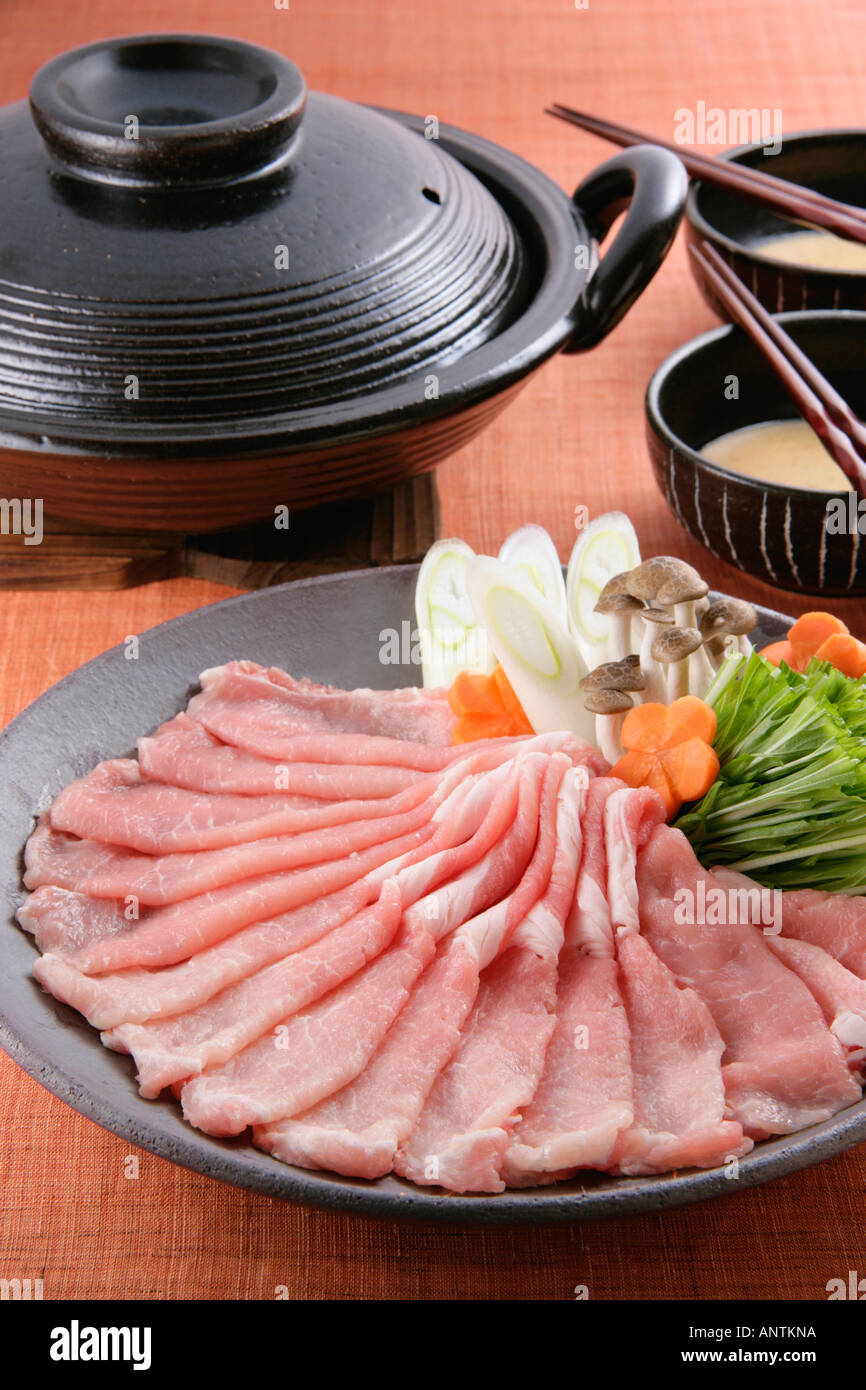 Pork Shabu Shabu Stock Photo - Alamy