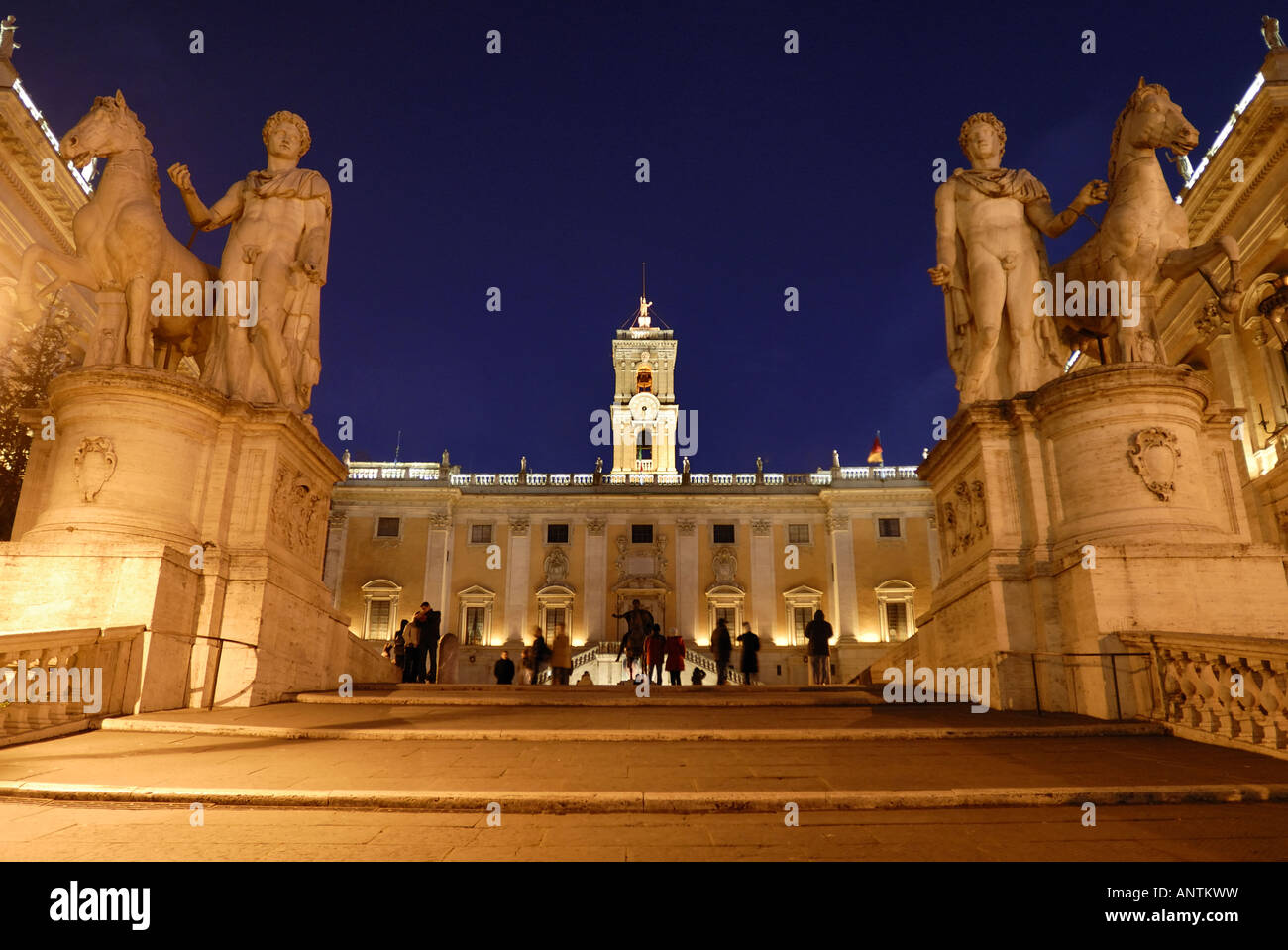 Statue of Dioscuri in Rome Italy Stock Photo - Alamy