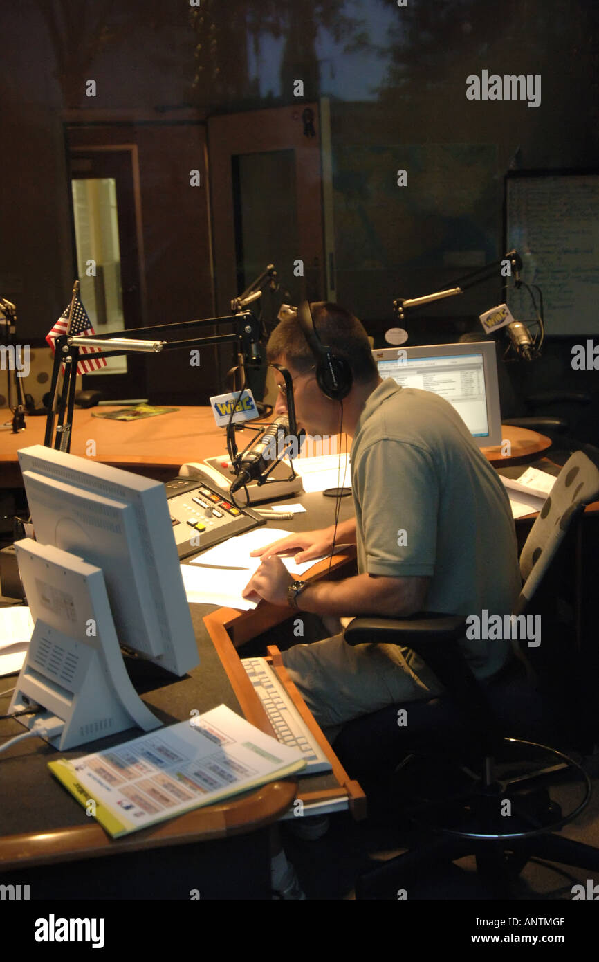 On the air radio presenter at work hi-res stock photography and images ...