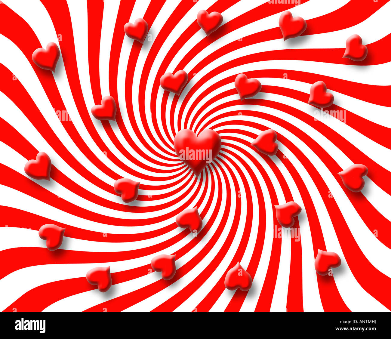 abstract heart image swirling and twirling around Stock Photo - Alamy