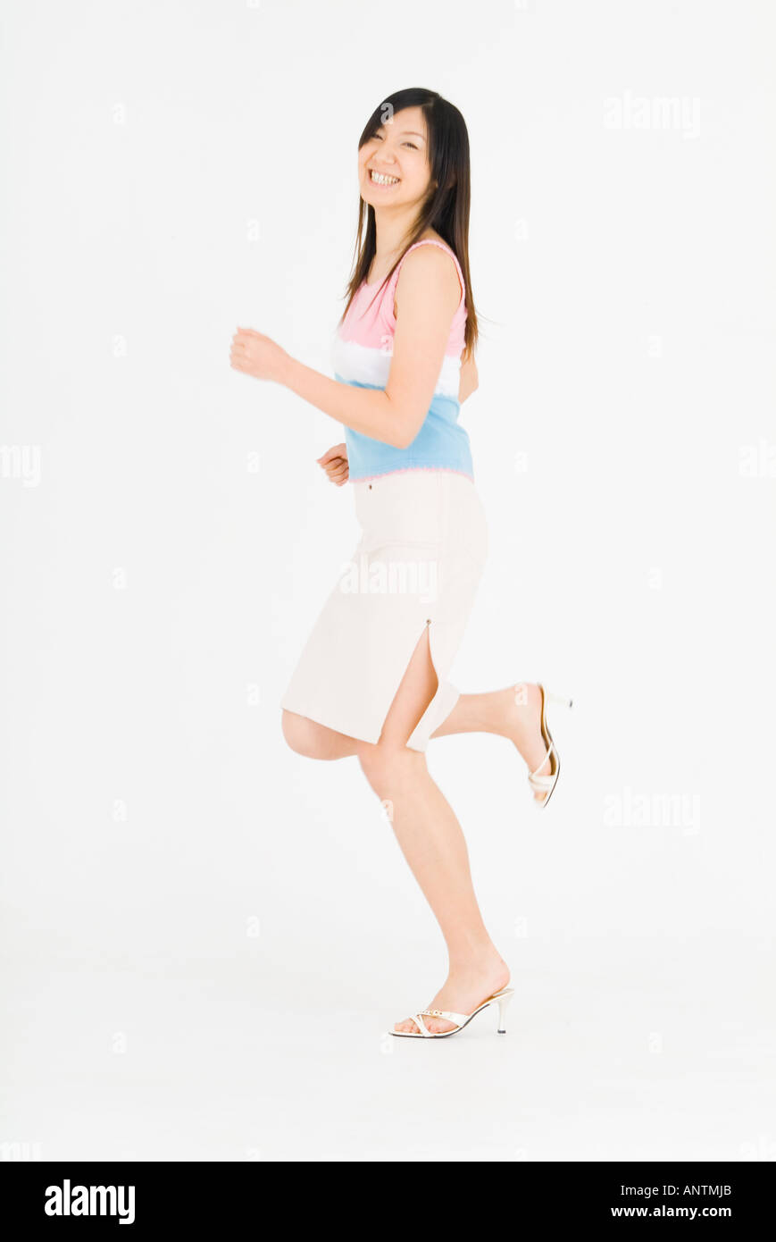 Running high heels hi-res stock photography and images - Alamy