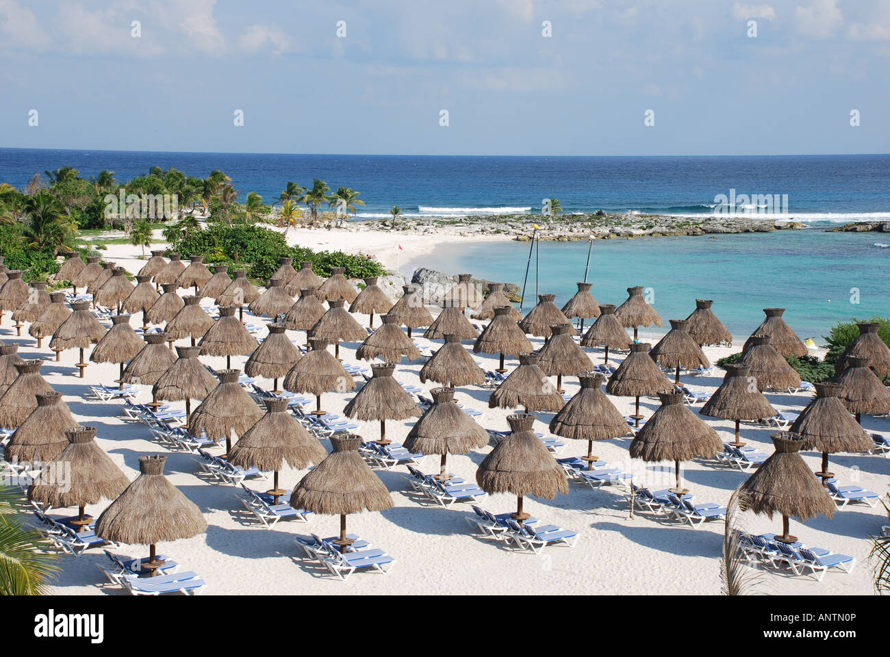 Sunny panorama tropical tourist beach hi-res stock photography and ...