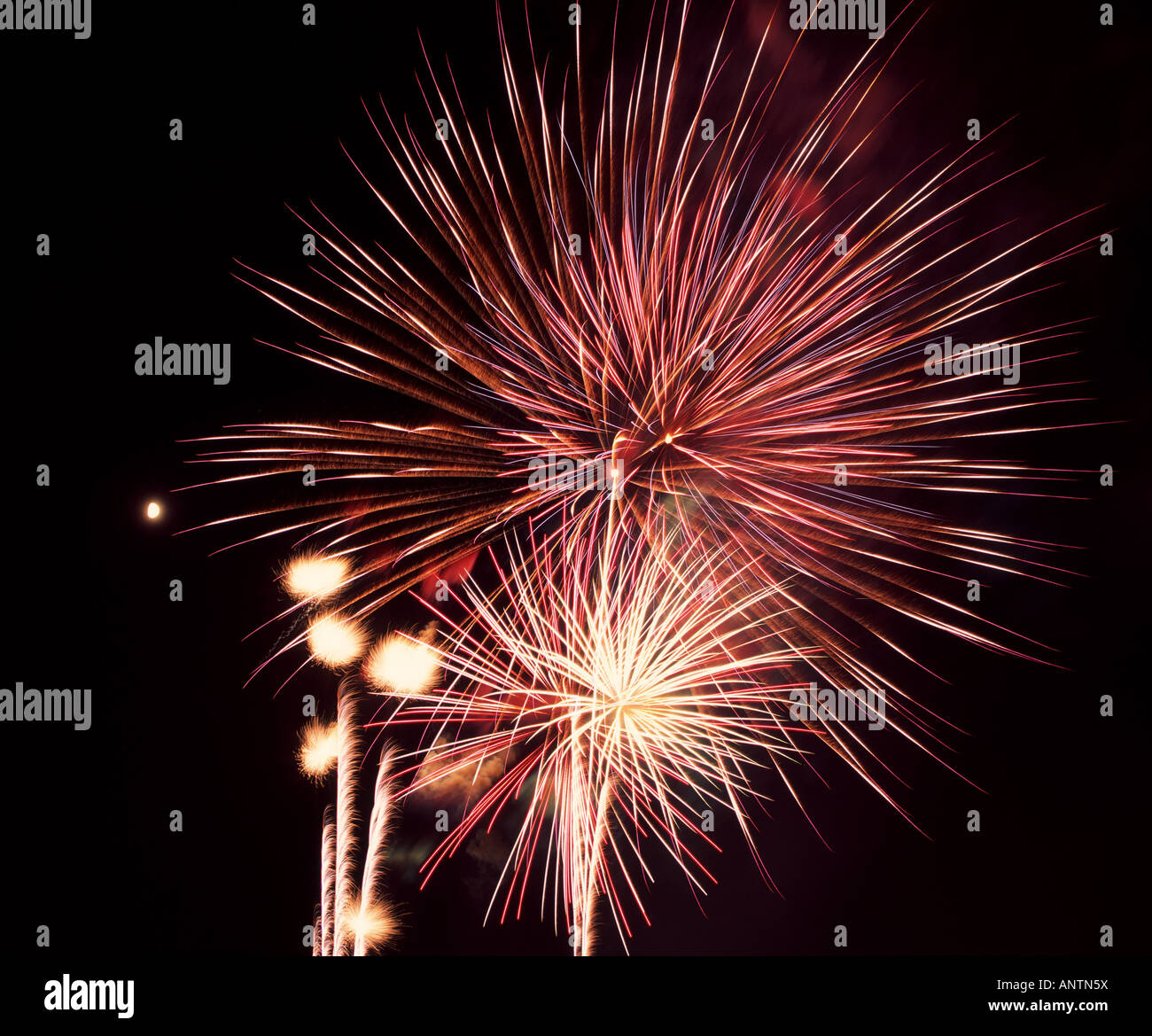 Fireworks display at night Stock Photo - Alamy