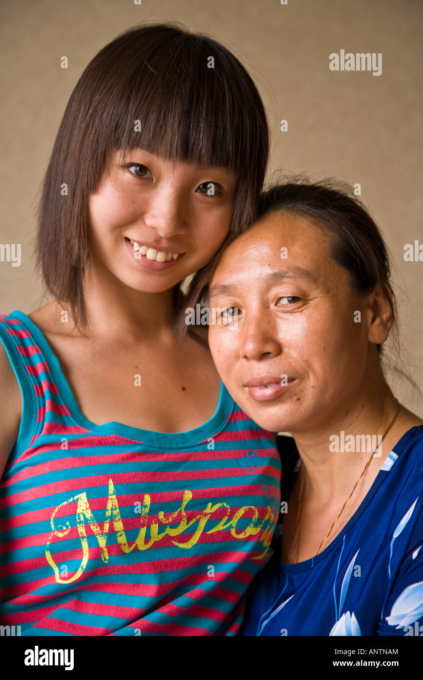 Beautiful Attractive Young Asian Oriental Chinese Daughter And Mother