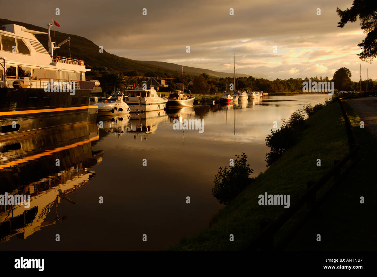 boats on Caledonian Canal Inverness Scotland Stock Photo - Alamy