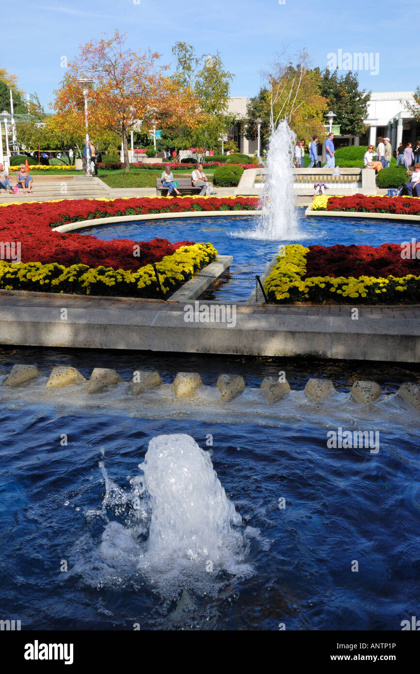 The beautifully landscaped courtyard in a Shopping Mall outside of ...