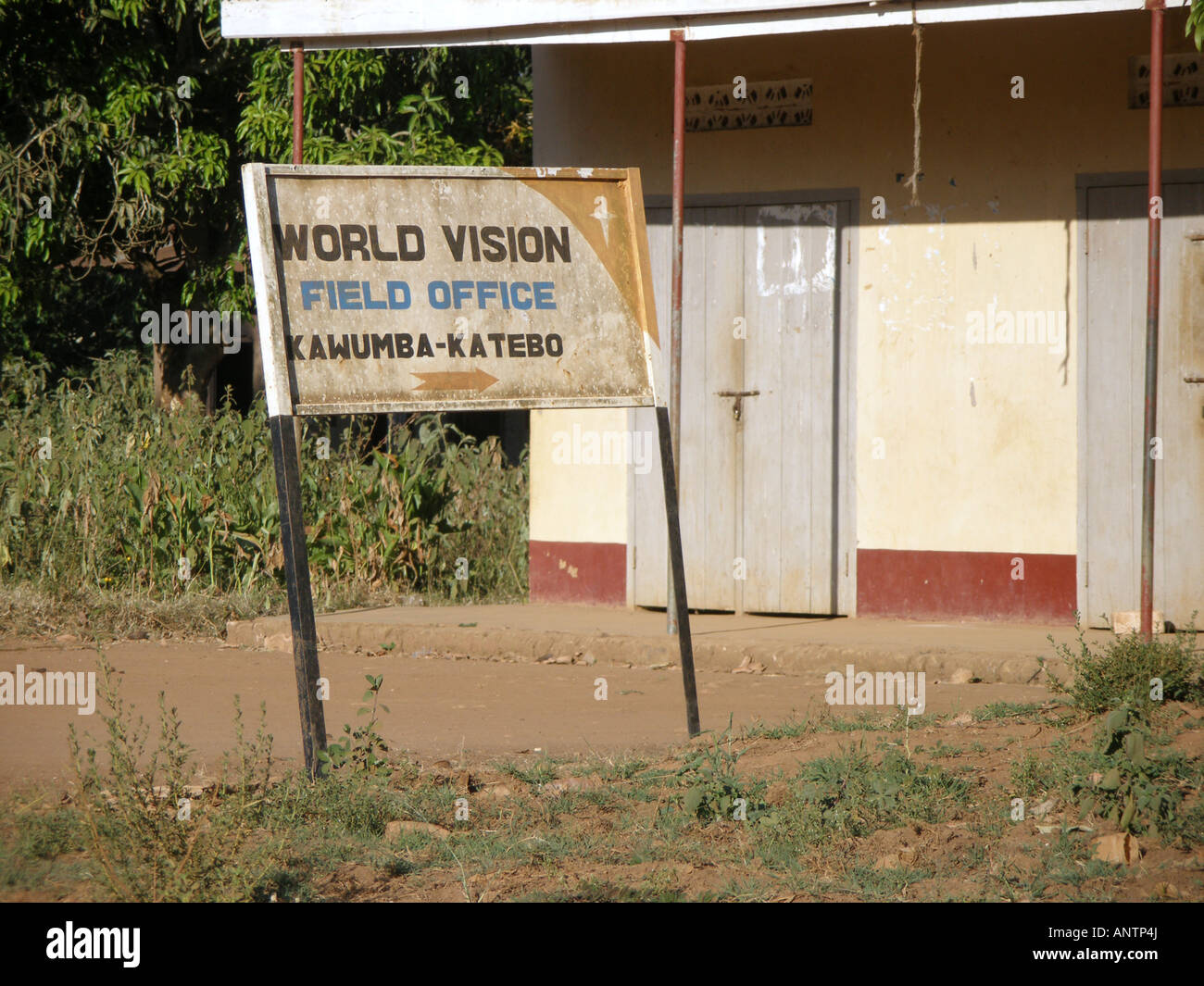 Signboard for a World Vision Field Office at Kawumba-Katebo on Masaka ...