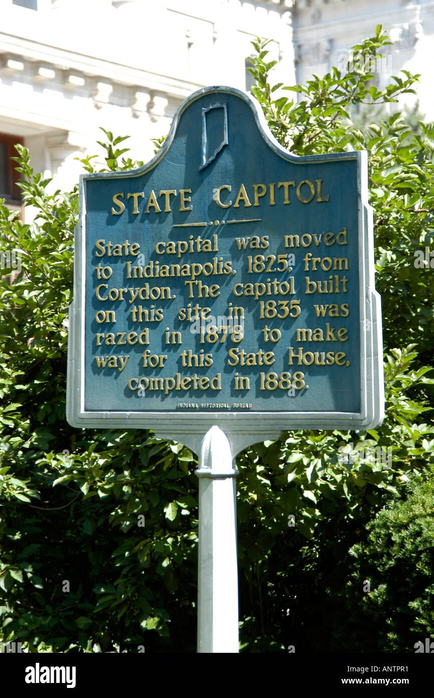 Indianapolis plaque hi-res stock photography and images - Alamy