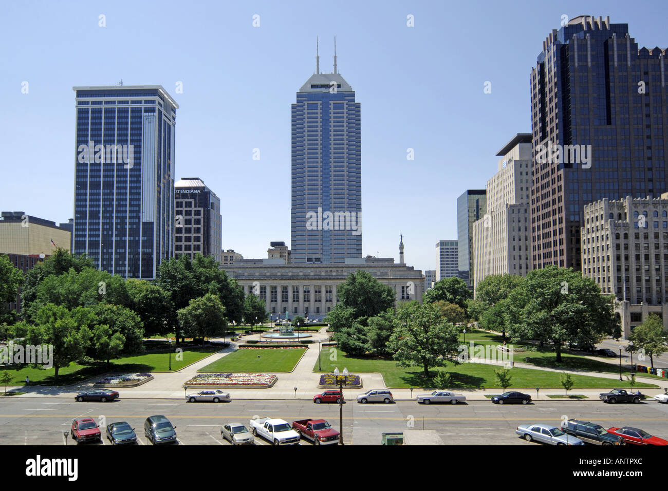 The Indianapolis city skyline Indiana IN Stock Photo - Alamy