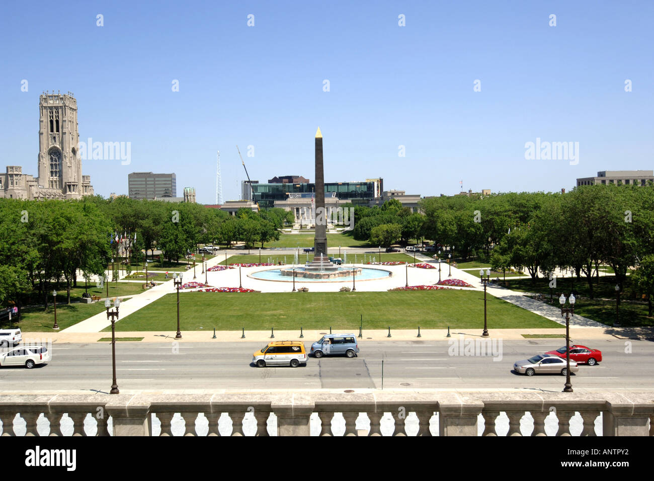 The Indiana Veterans memorial Plaza in Indianapolis IN Stock Photo - Alamy