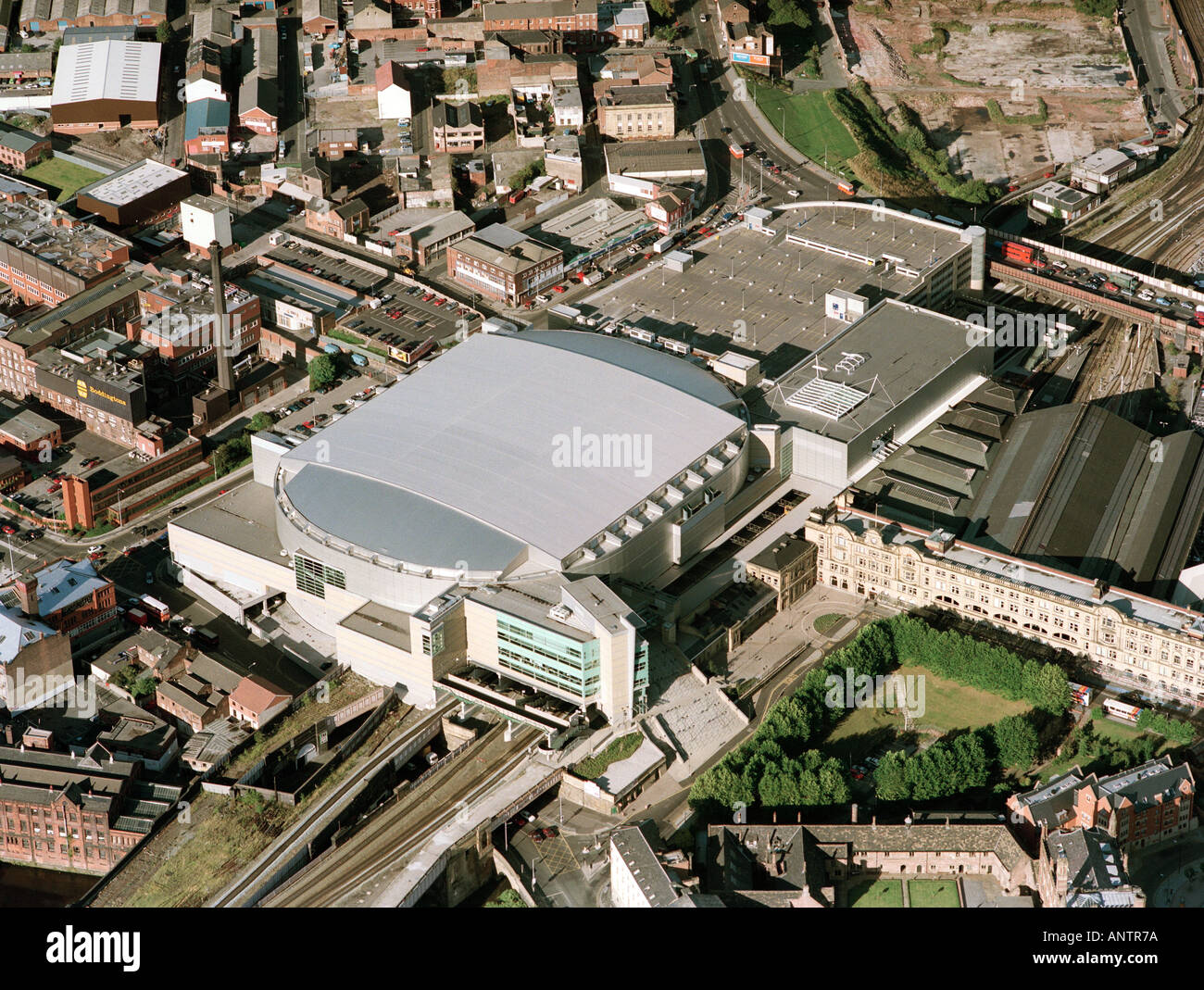 Aerial view of Manchester Arena, North West England Stock Photo - Alamy