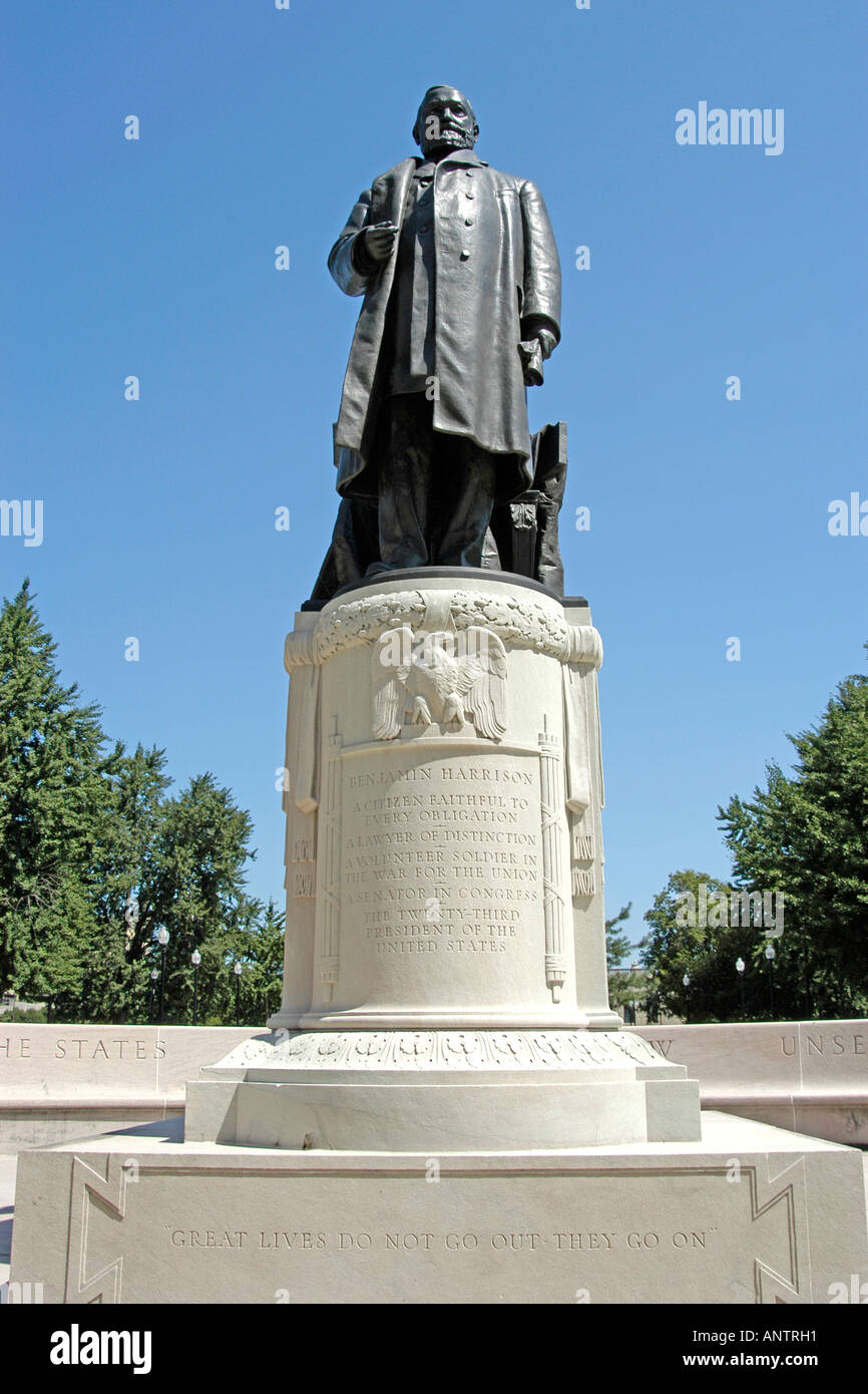 Benjamin Harrison Monument in Indianapolis Indiana IN Stock Photo - Alamy