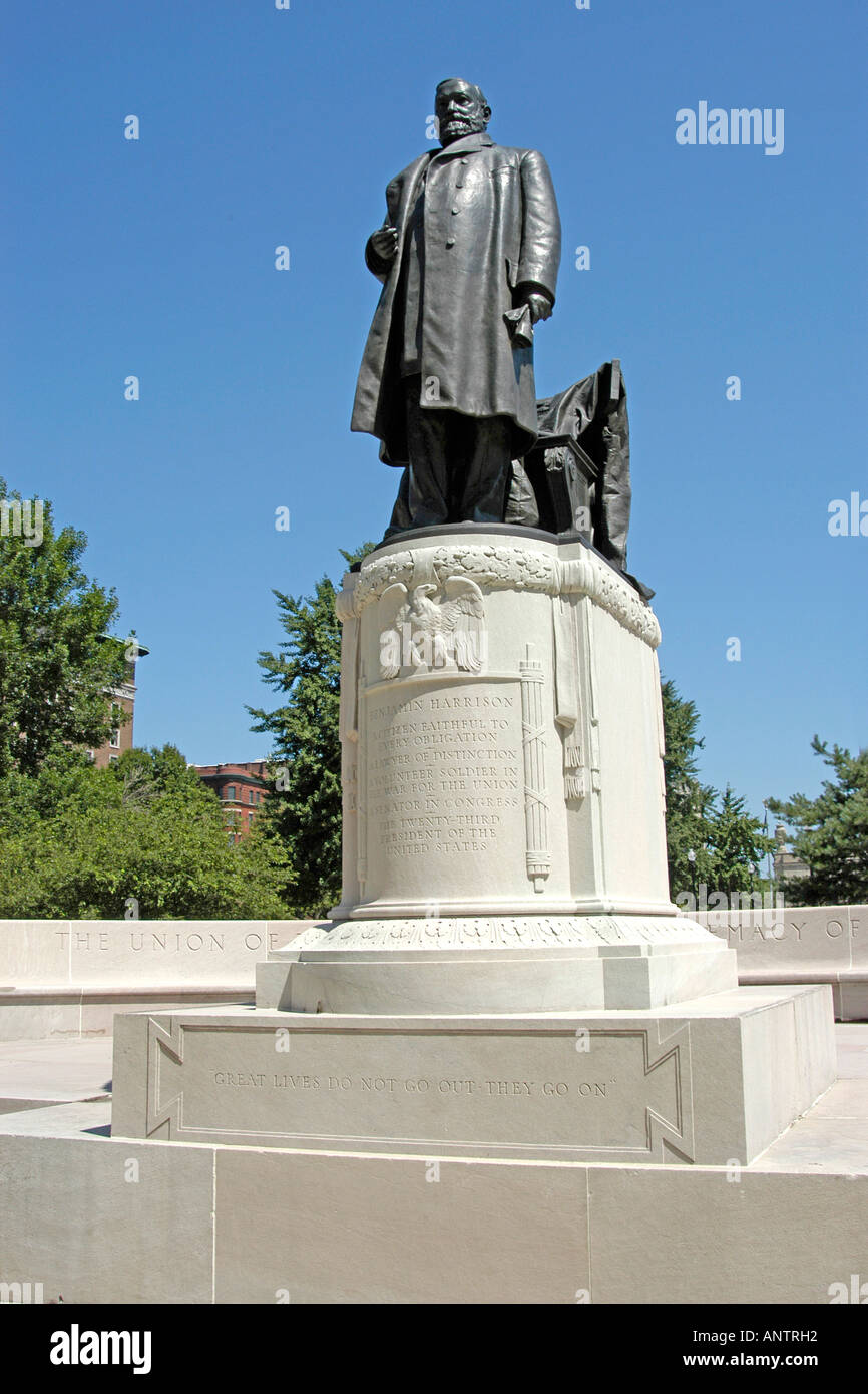 Benjamin Harrison Monument in Indianapolis Indiana IN Stock Photo - Alamy