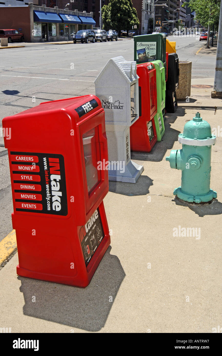 Newspaper Vending Machine Information High Resolution Stock Photography ...