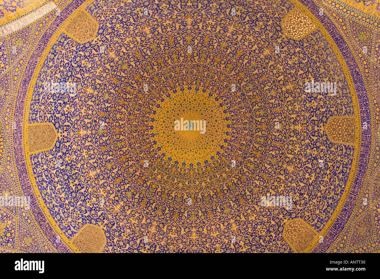 Detail of the interior of Imam Mosque Esfahan Iran Stock Photo - Alamy