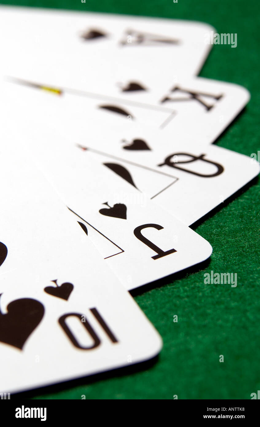 Ace high straight flush hi-res stock photography and images - Alamy