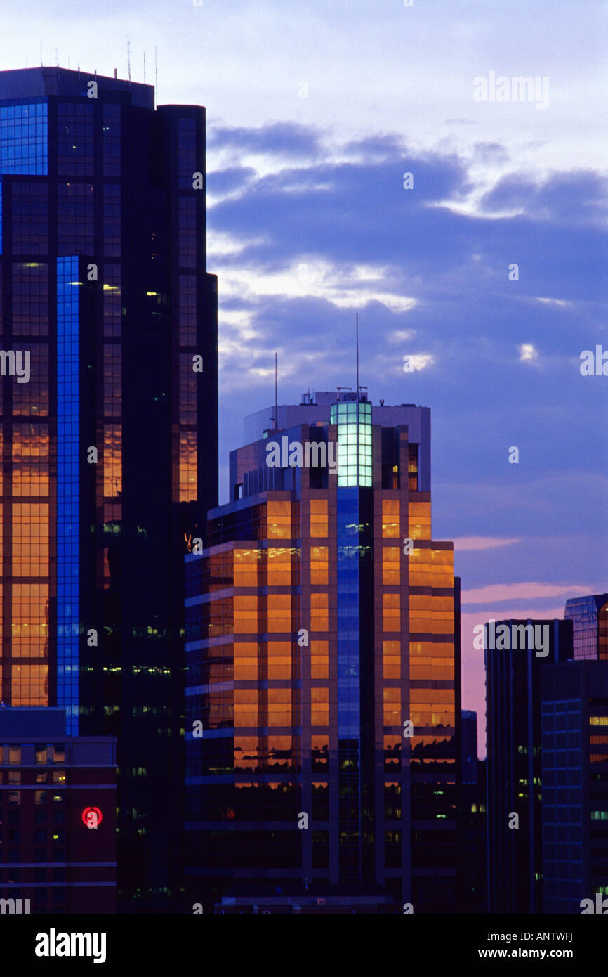 Calgary Skyline at Dusk, Alberta, Canada Stock Photo - Alamy
