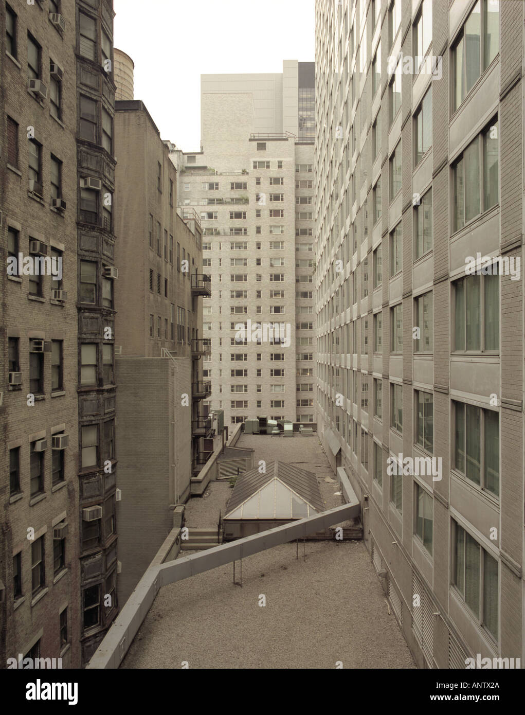 facades with windows in Manhattan New York city with modern and old ...