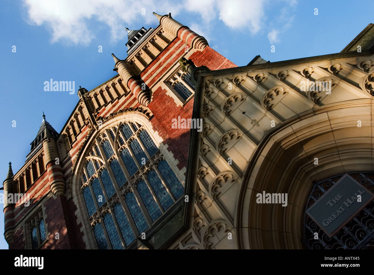 The Great Hall opened 1894 at Leeds University West Yorkshire England ...