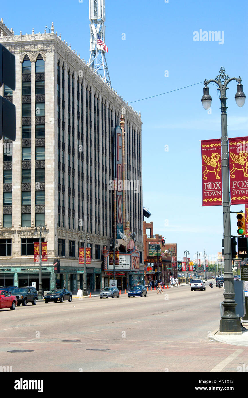 The Fox Theater in Downtown Detroit Michigan MI Stock Photo - Alamy