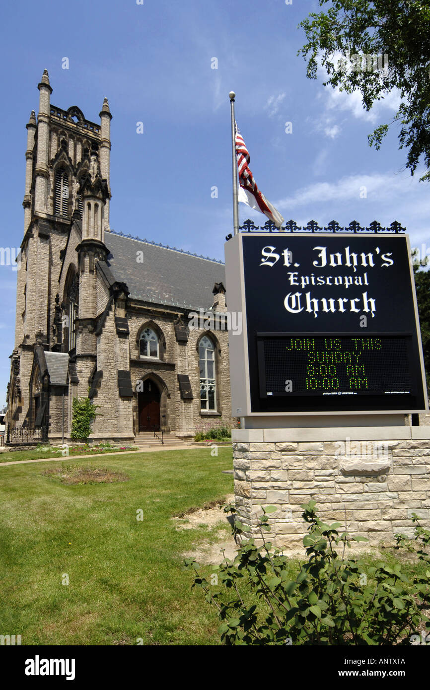 St. John's Church opposite the Fox Town Theatre in Downtown Detroit ...