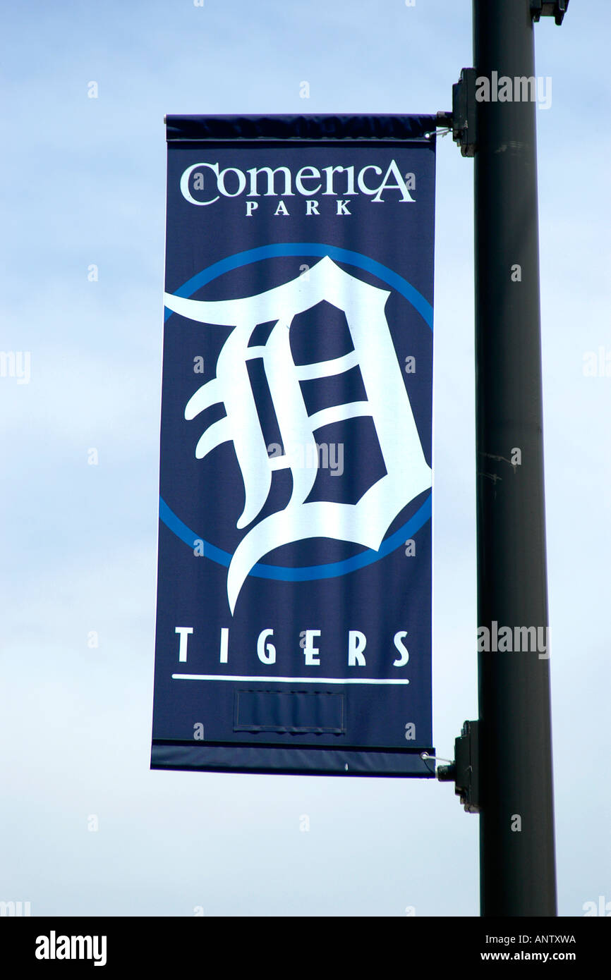 Comerica Park Baseball stadium banner Detroit Michigan MI home to the ...