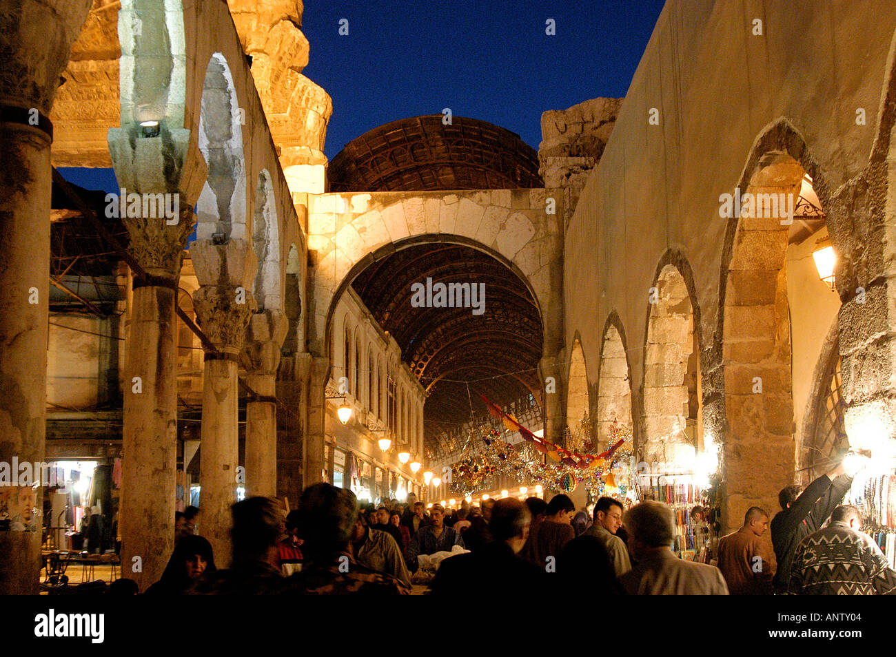 Damascus Bazaar at evening Syria Stock Photo, Royalty Free Image ...