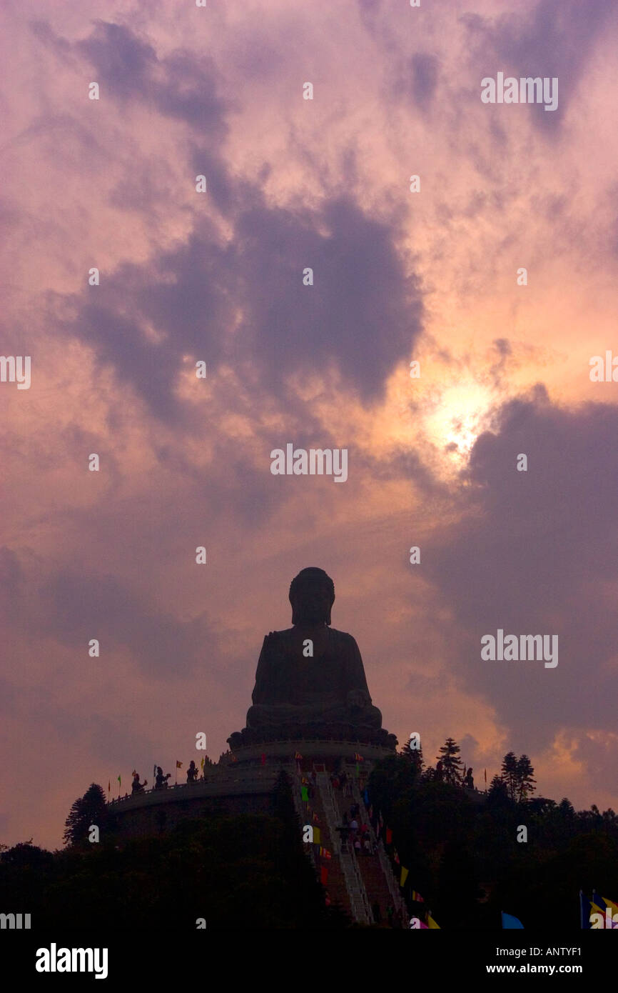 The massive Buddha at Po lin monastery Hong Kong China Stock Photo - Alamy