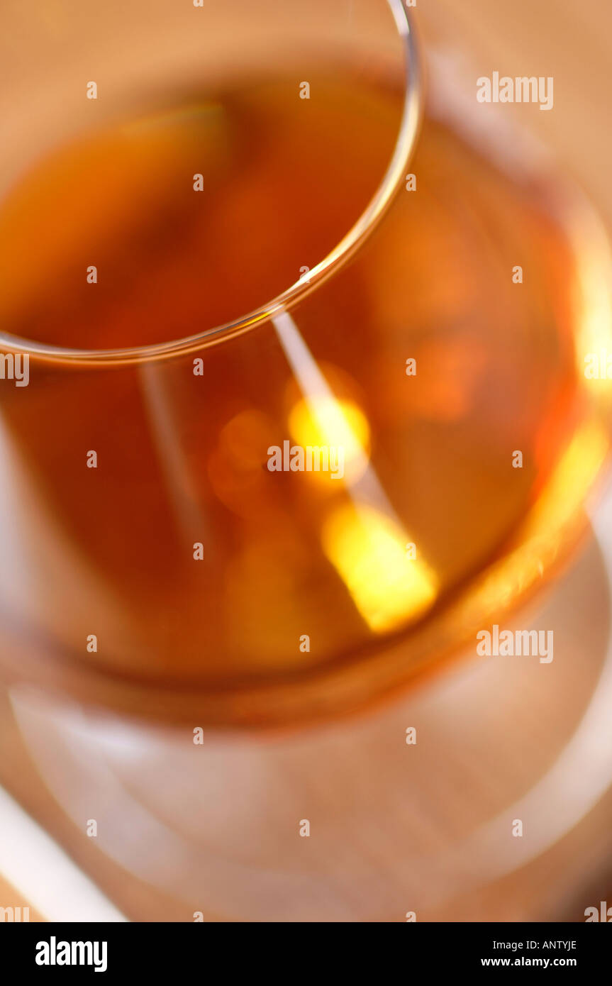 Glass of brandy close up Stock Photo - Alamy