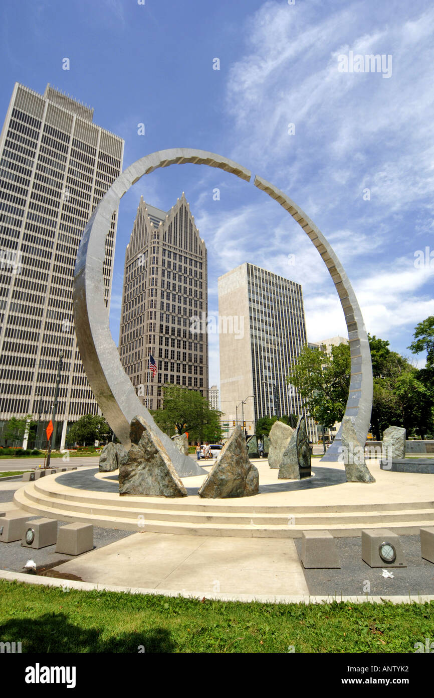 Detroit riverfront hi-res stock photography and images - Alamy