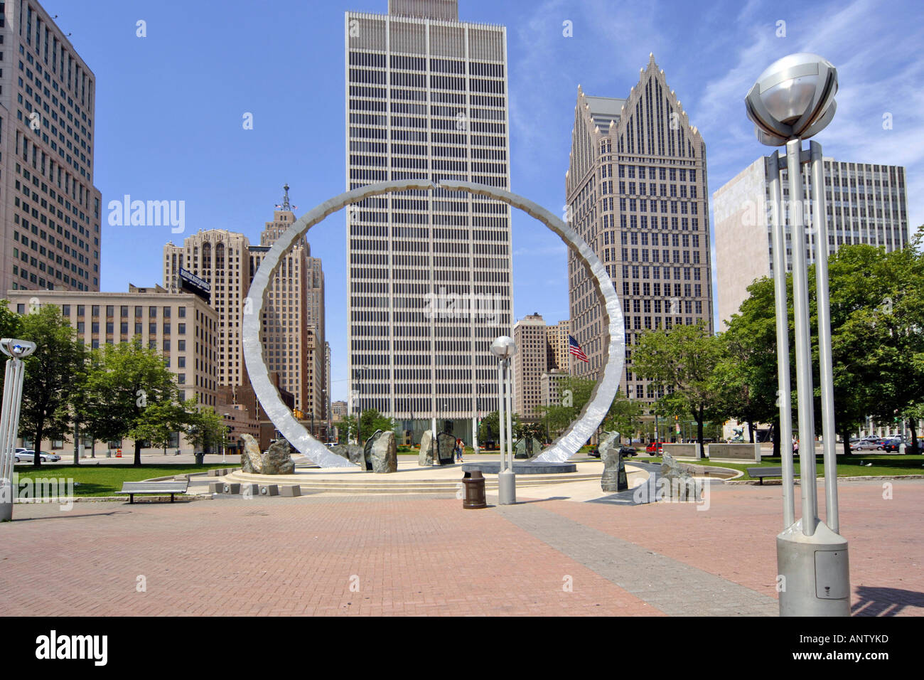 Detroit city garden hi-res stock photography and images - Alamy