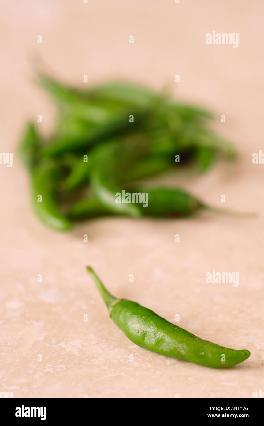 Green chillies pepper vegetable hi-res stock photography and images - Alamy