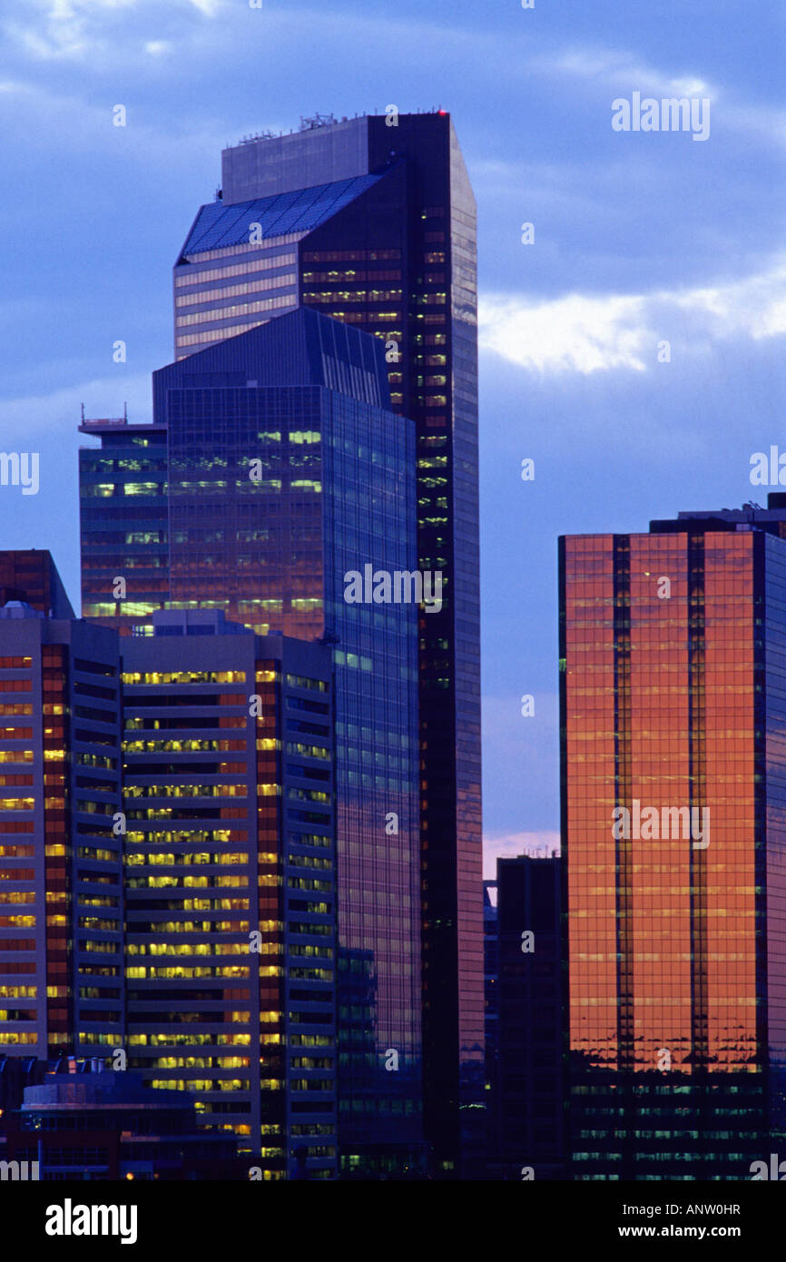 Calgary Skyline at Dusk, Alberta, Canada Stock Photo - Alamy
