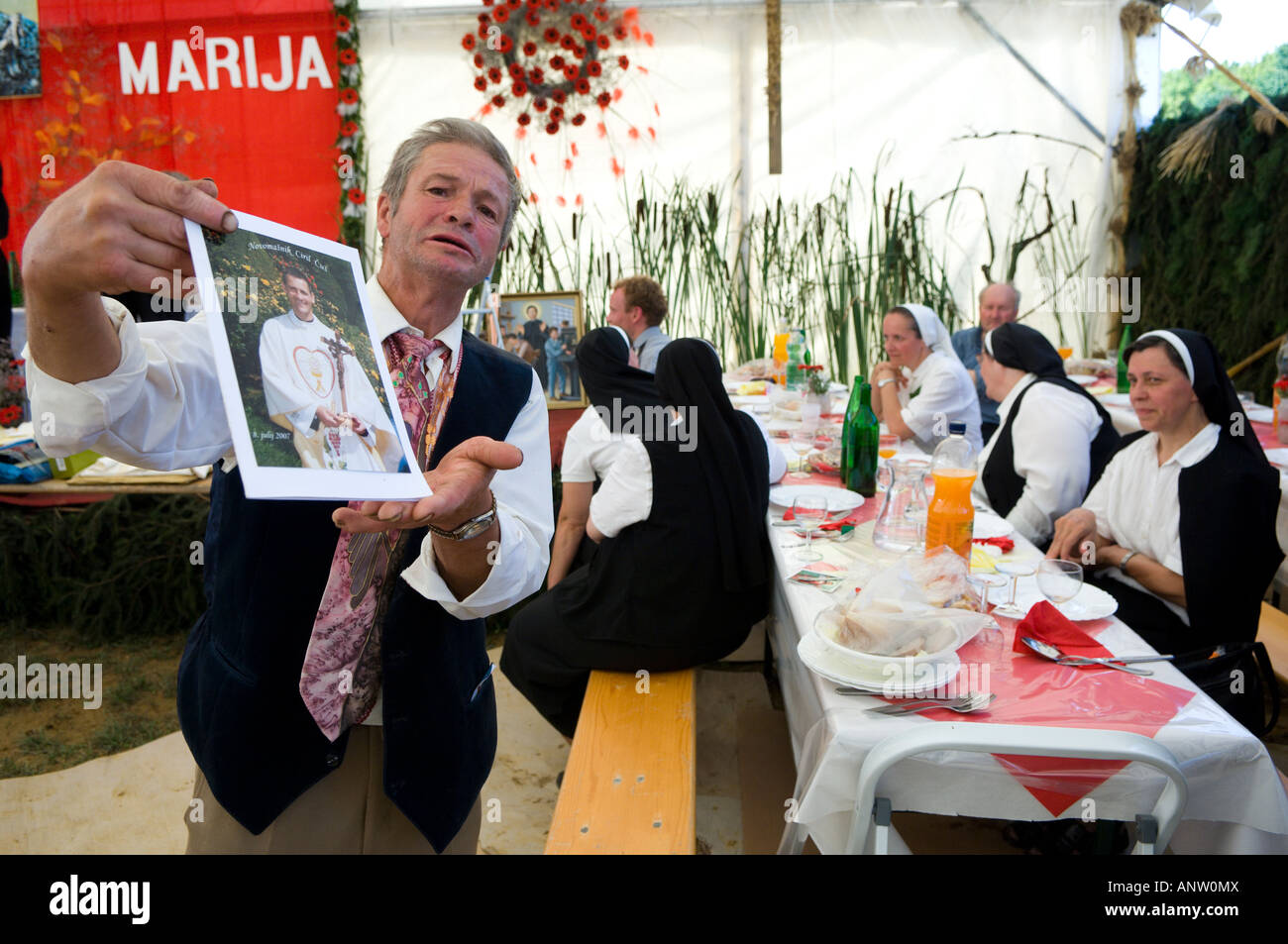 Celebration party for a new Priest Mura Slovenia Balkans Europe Stock ...