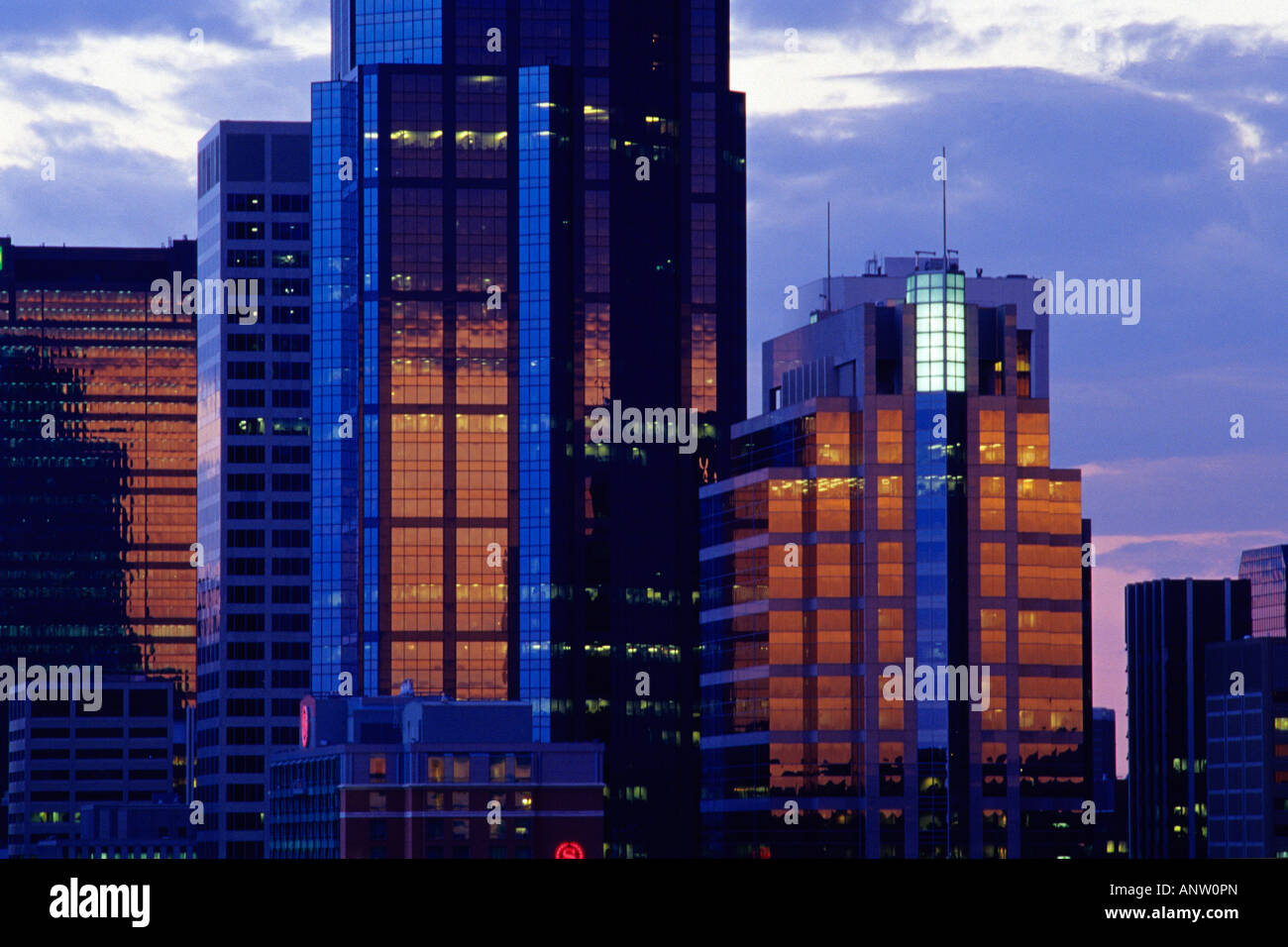 Calgary Skyline at Dusk, Alberta, Canada Stock Photo - Alamy