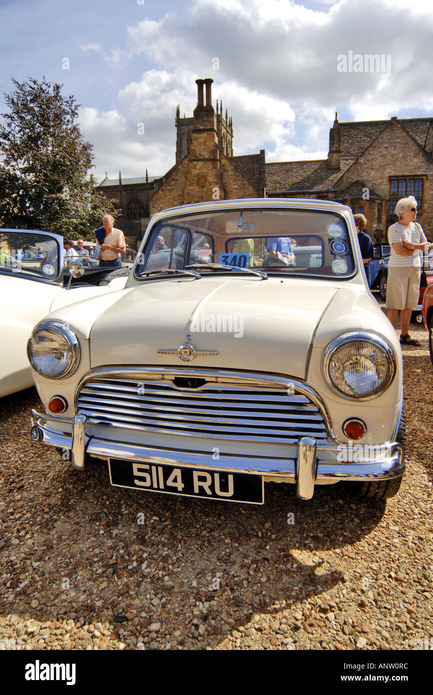 British 1960s Mini Cooper on display at a vehicle rally in England ...