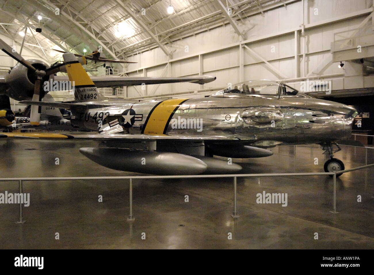 F 86 Sabre Korean war fighterplane at the Wright Patterson Air Force ...