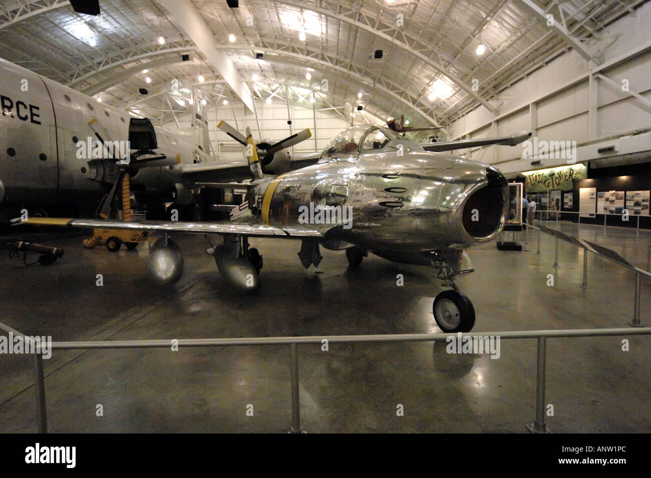 F 86 Sabre Korean war fighterplane at the Wright Patterson Air Force ...