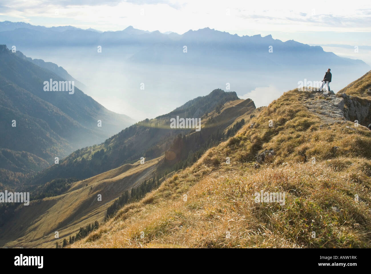 Rochers de Naye Peak ALPS Switzerland Stock Photo - Alamy