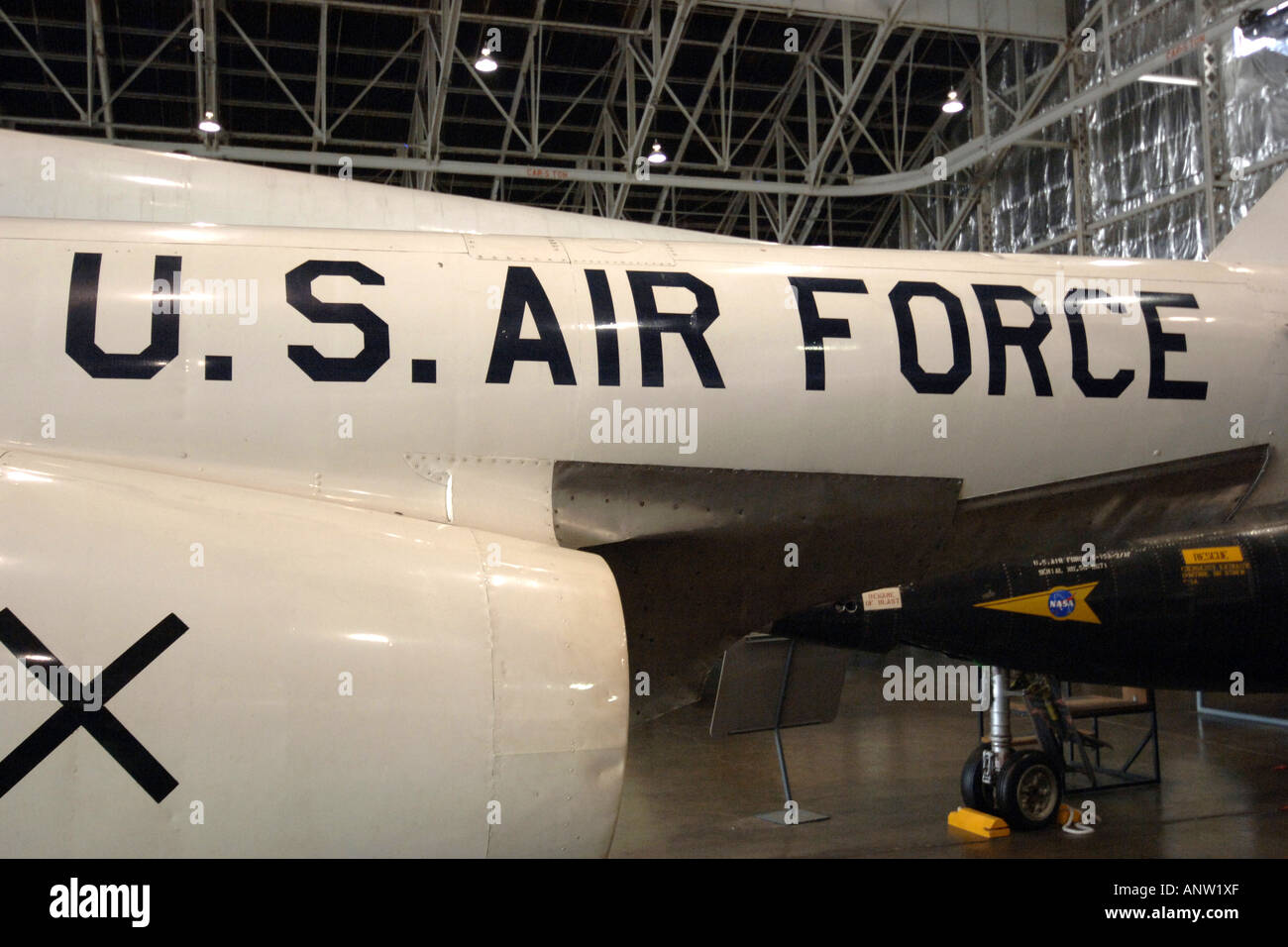 U S Air Force tag on a planes fusilage at the Wright Patterson Air ...