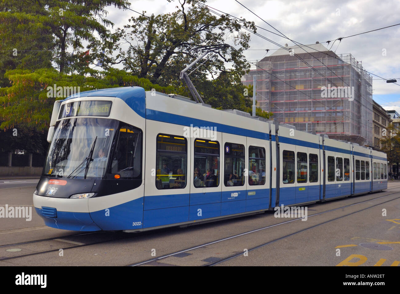 A tram in Zurich Switzerland Stock Photo - Alamy
