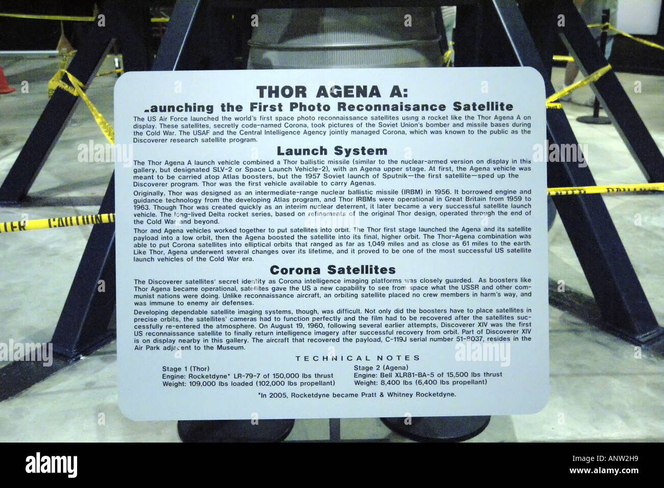 Cold war Inter continental Nuclear missile information sign at the ...