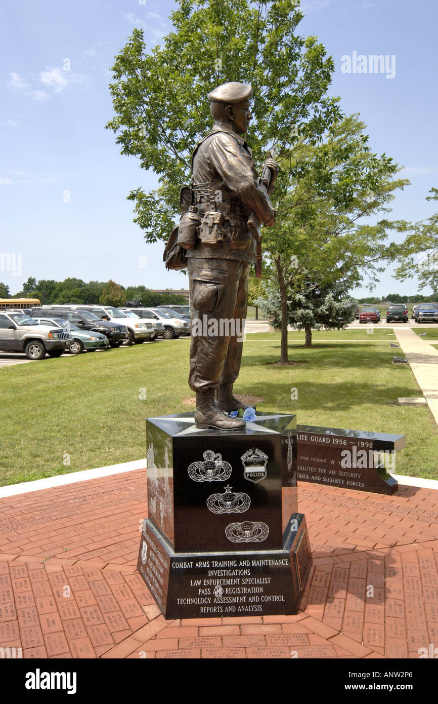 Statue dedicated to the USAF Police at the Wright Patterson Air Force ...