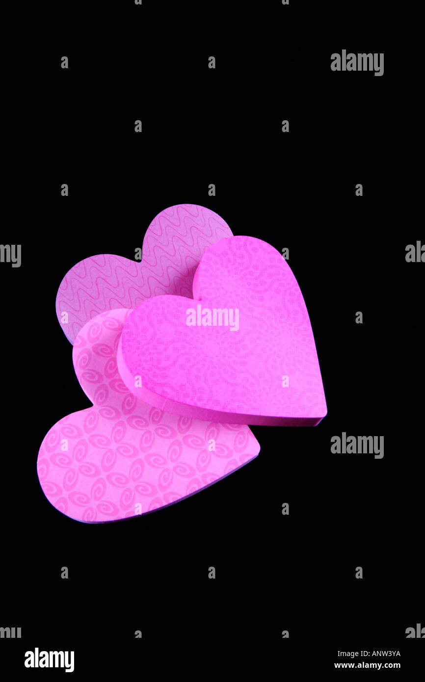 Sticky post it notes in the shape of hearts Stock Photo - Alamy