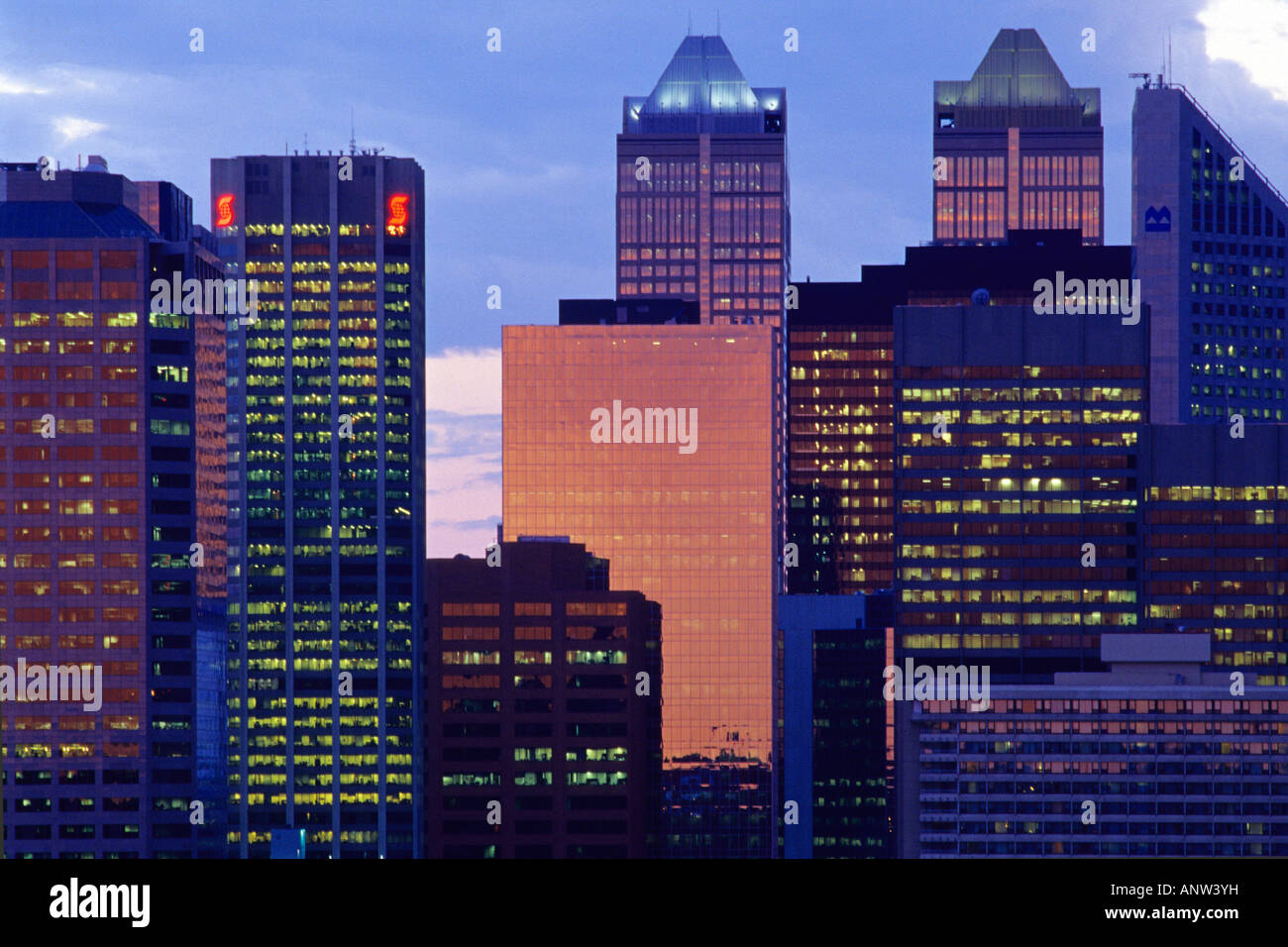 Calgary Skyline at Dusk, Alberta, Canada Stock Photo - Alamy
